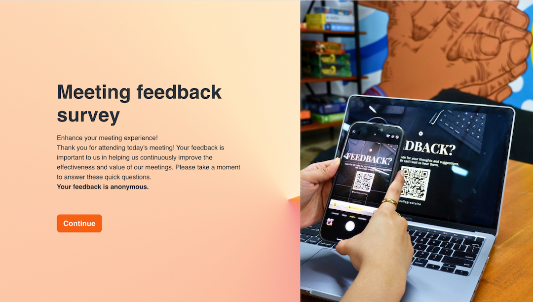 Meeting feedback survey template | Formaloo