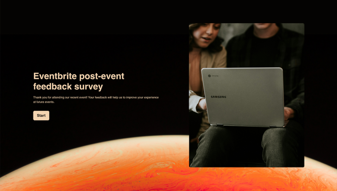 Eventbrite post-event feedback survey template | Formaloo