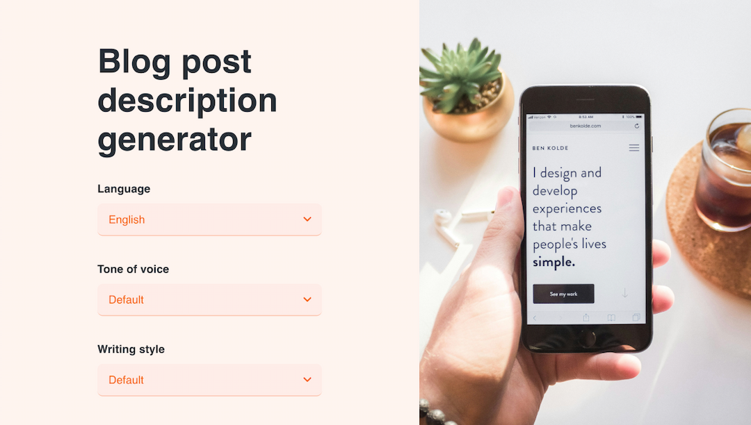Blog post description generator template | Formaloo