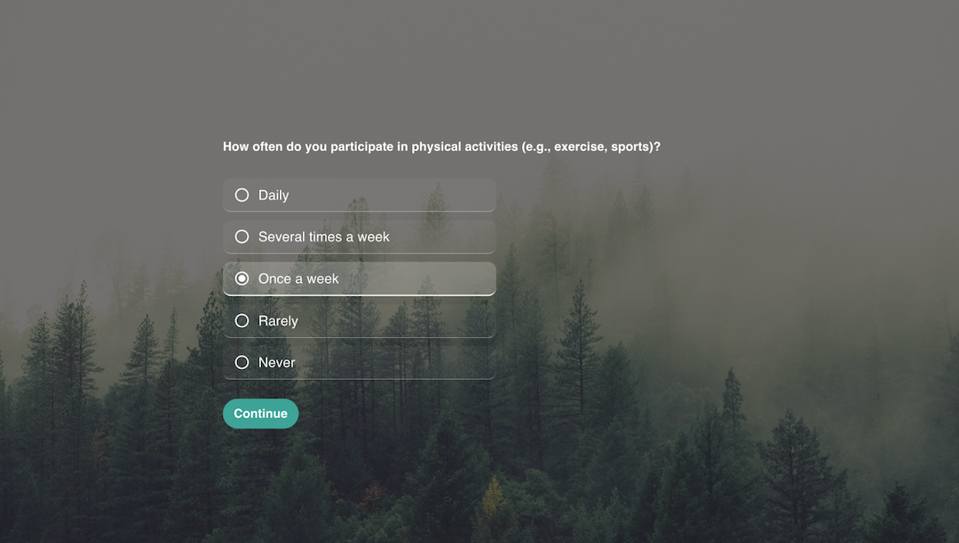 Employee well-being survey template | Formaloo