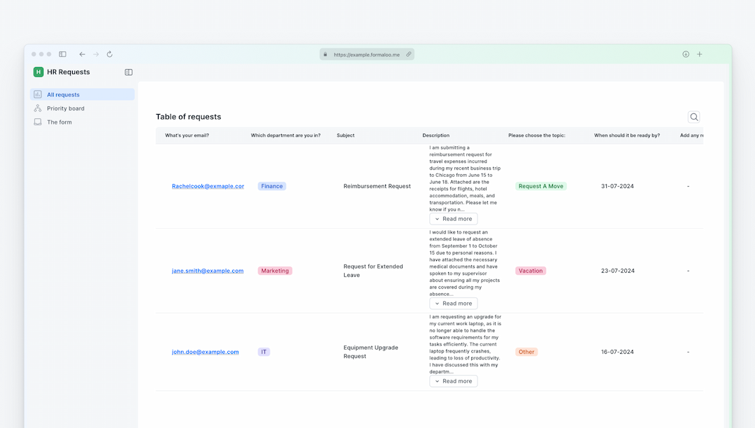 Employee laptop agreement form template | Formaloo