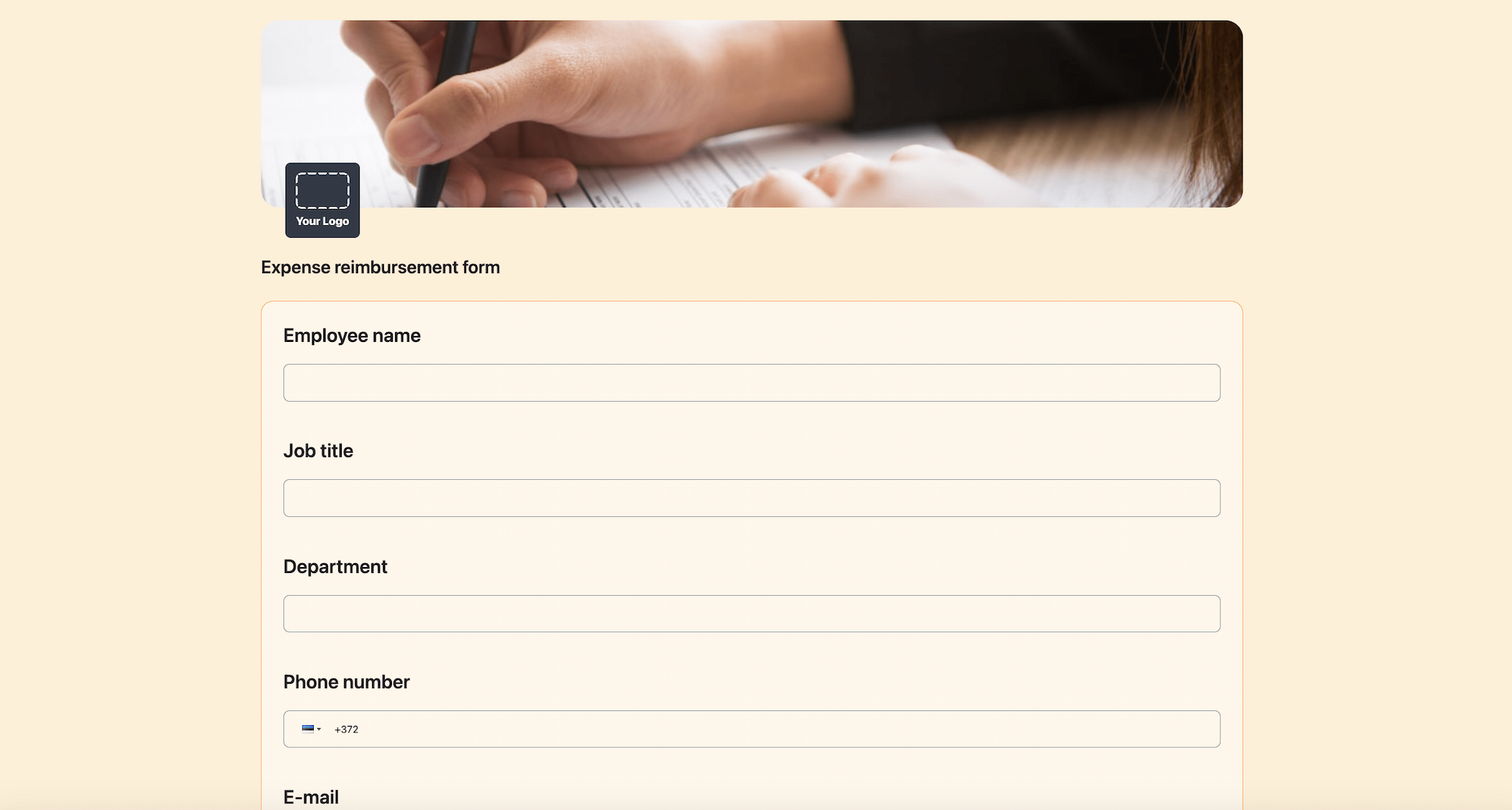 Expense Reimbursement Tracking App Template Formaloo 