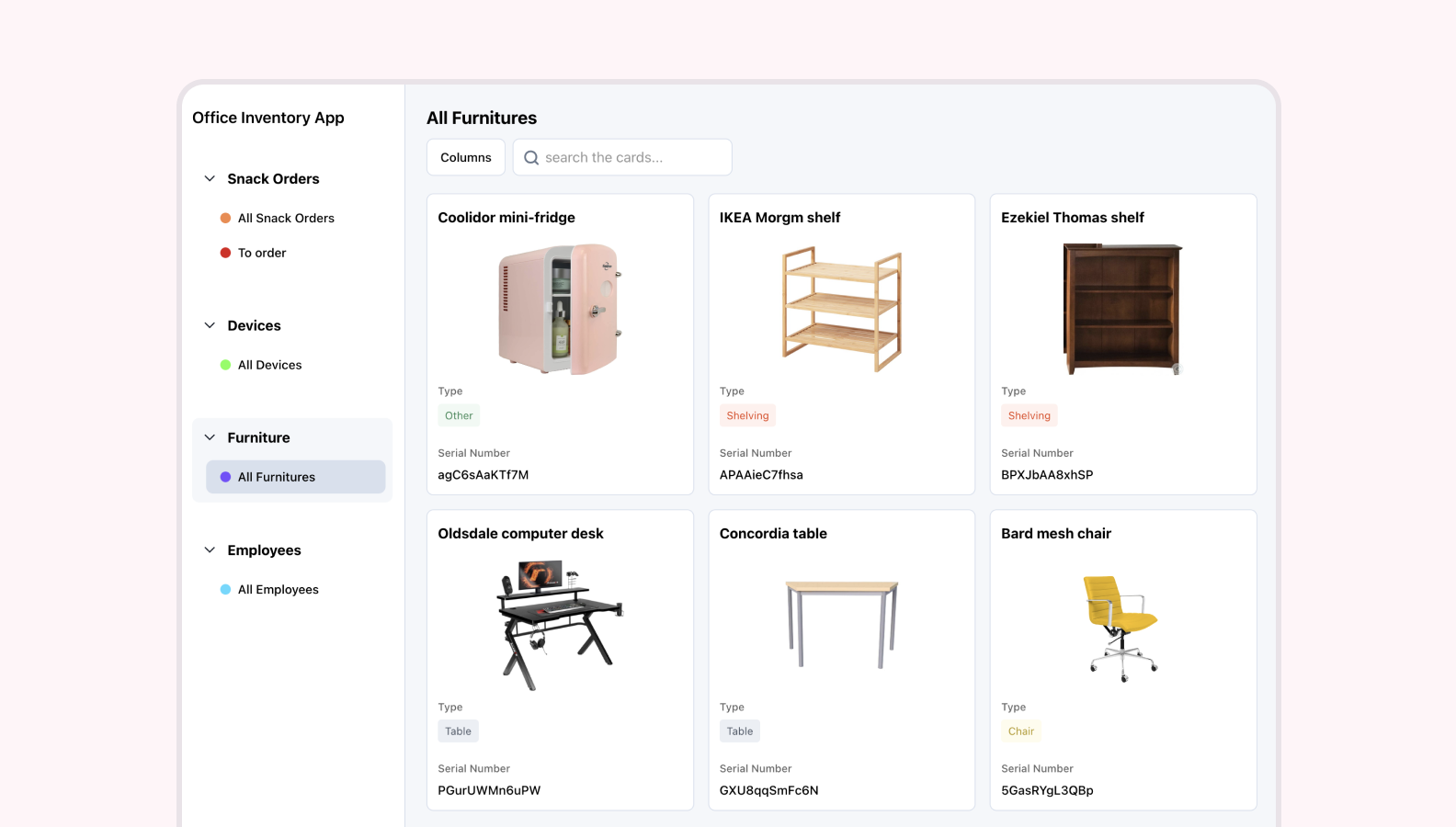Office Inventory App template | Formaloo