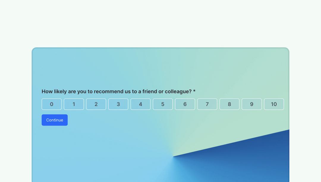 Net promoter score (NPS) template template | Formaloo
