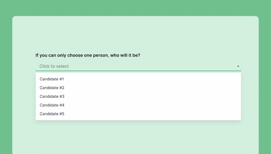 Employee of the month voting template | Formaloo