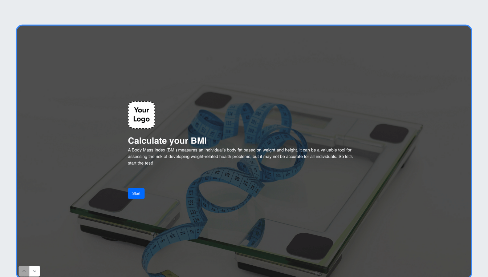 BMI calculator template template | Formaloo