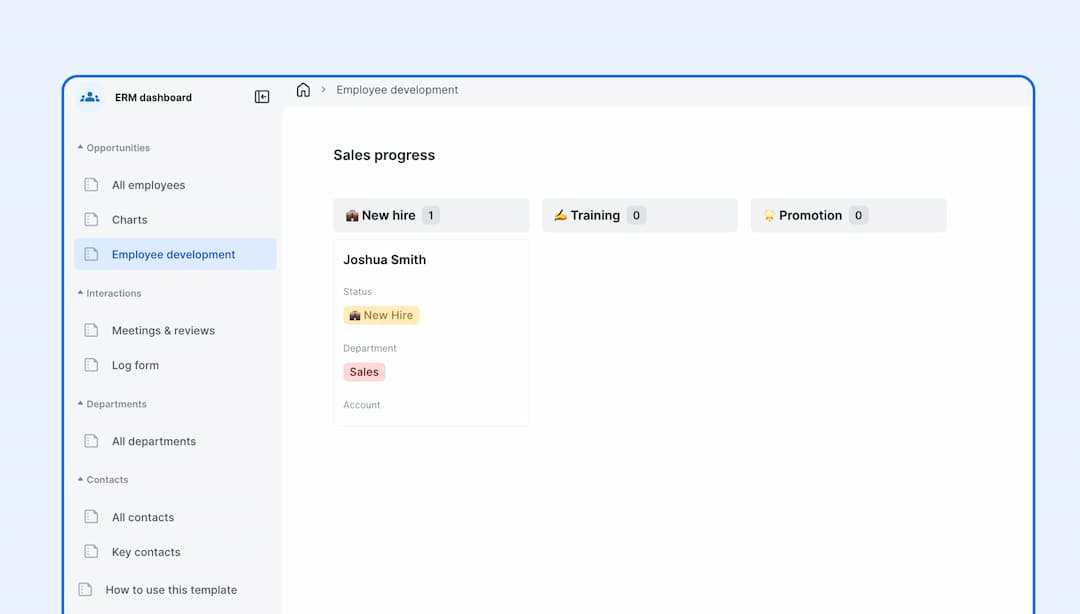 ERM dashboard template | Formaloo